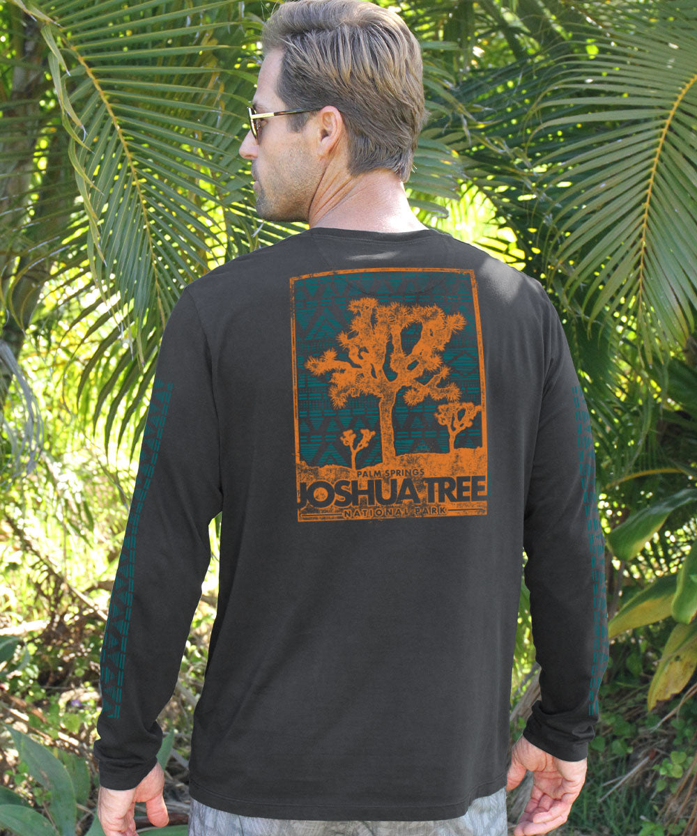 Joshua Tree T-Shirt | Men's Jet Black Long Sleeve Crewneck