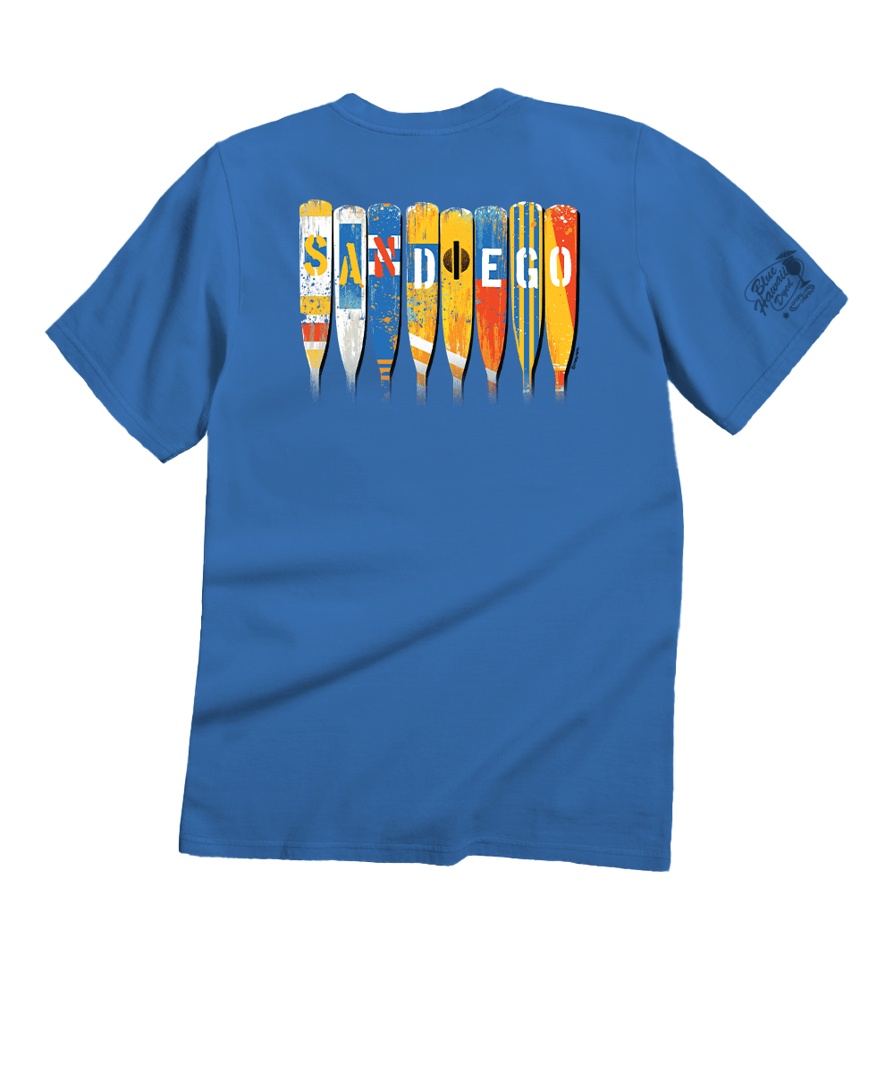 Oars - Blue Hawaii Dyed Short Sleeve Crewneck T-Shirt