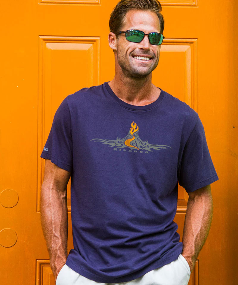 Kilauea Tattoo - Indigo Short Sleeve Pima T-Shirt
