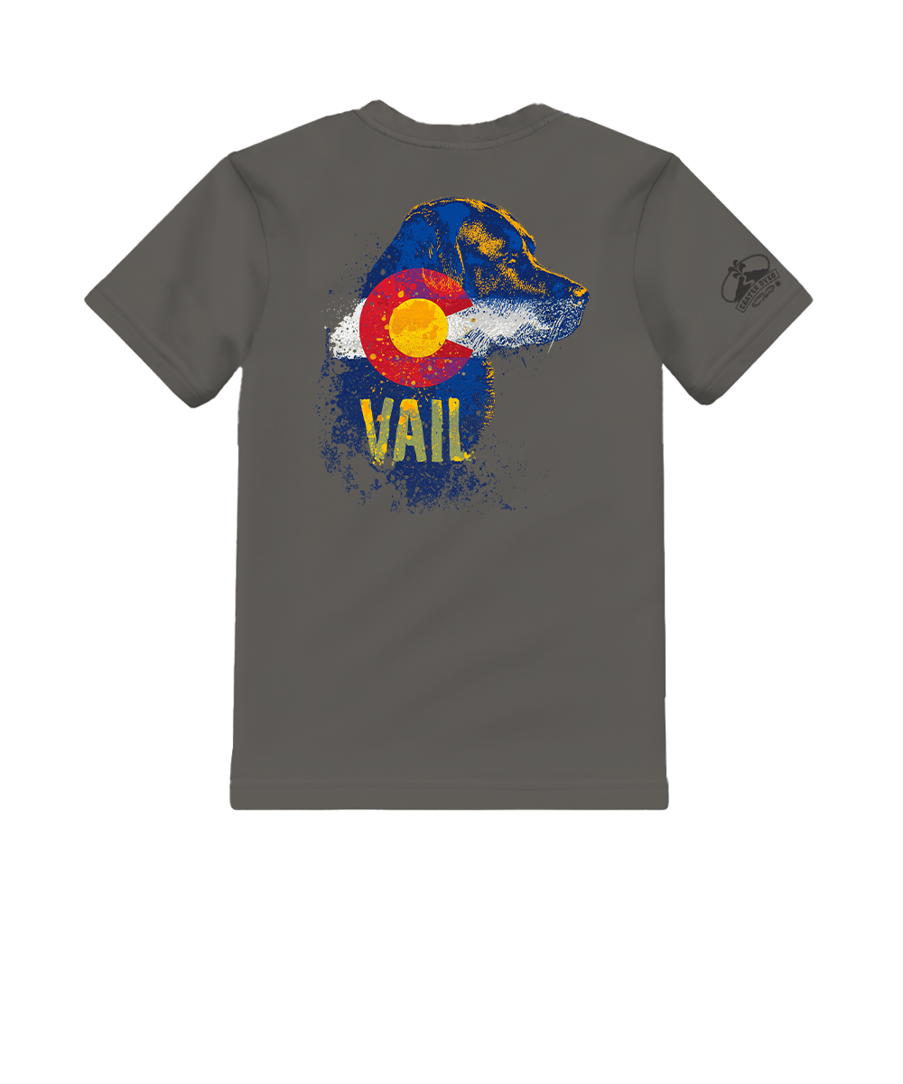Vail Lab Flag - Crater Dyed® Short Sleeve Crewneck T-Shirt