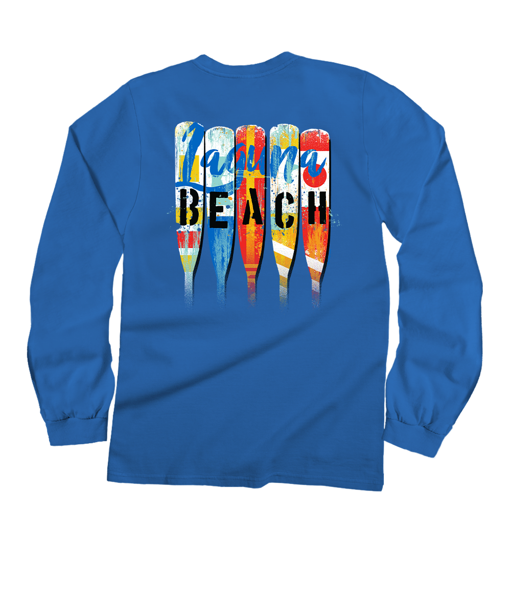 Laguna Beach Oars - Blue Hawaii Dyed Long Sleeve Crewneck T-Shirt