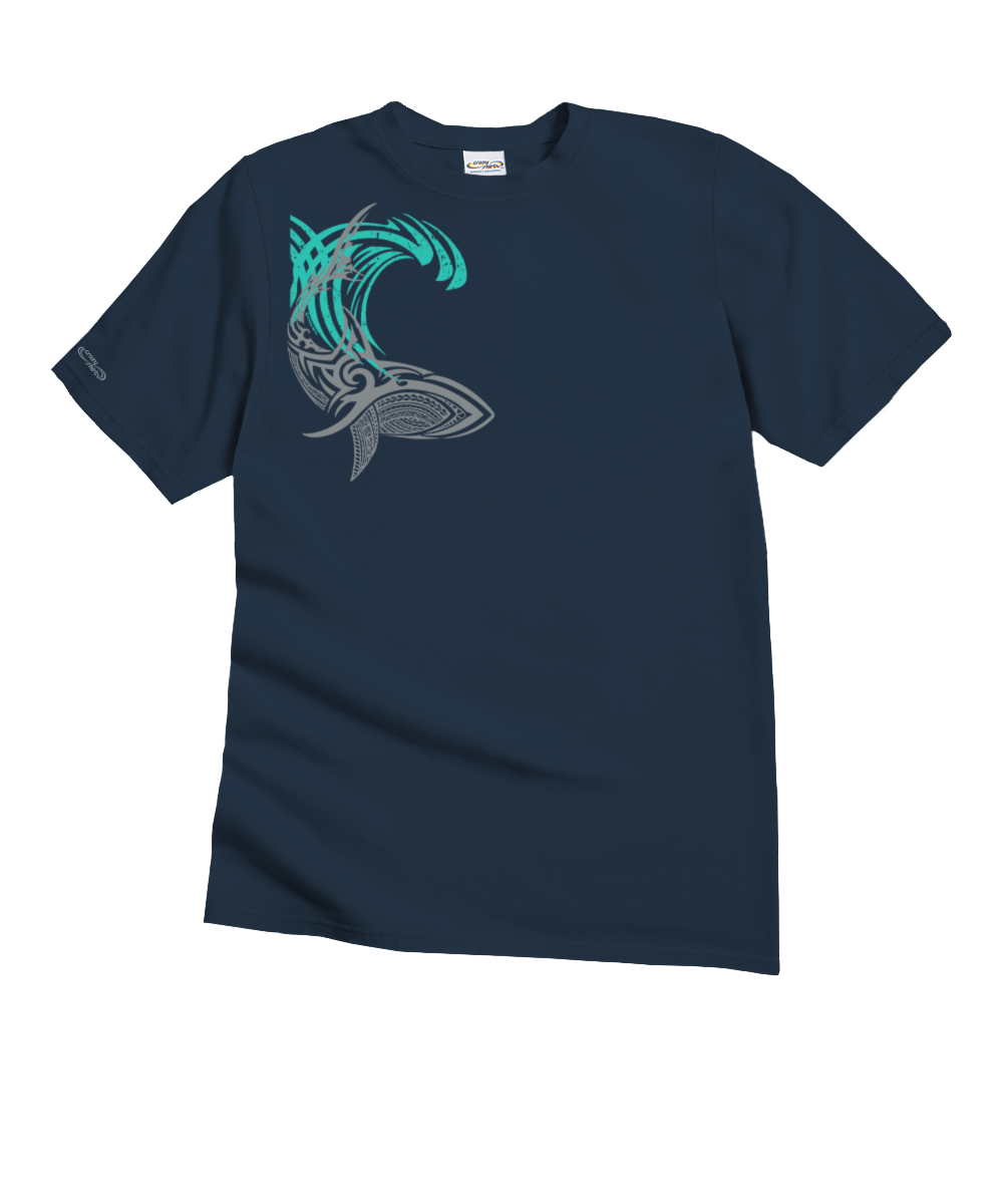 Tribal Mano Surf T-Shirt | Men's Navy Blue Crewneck