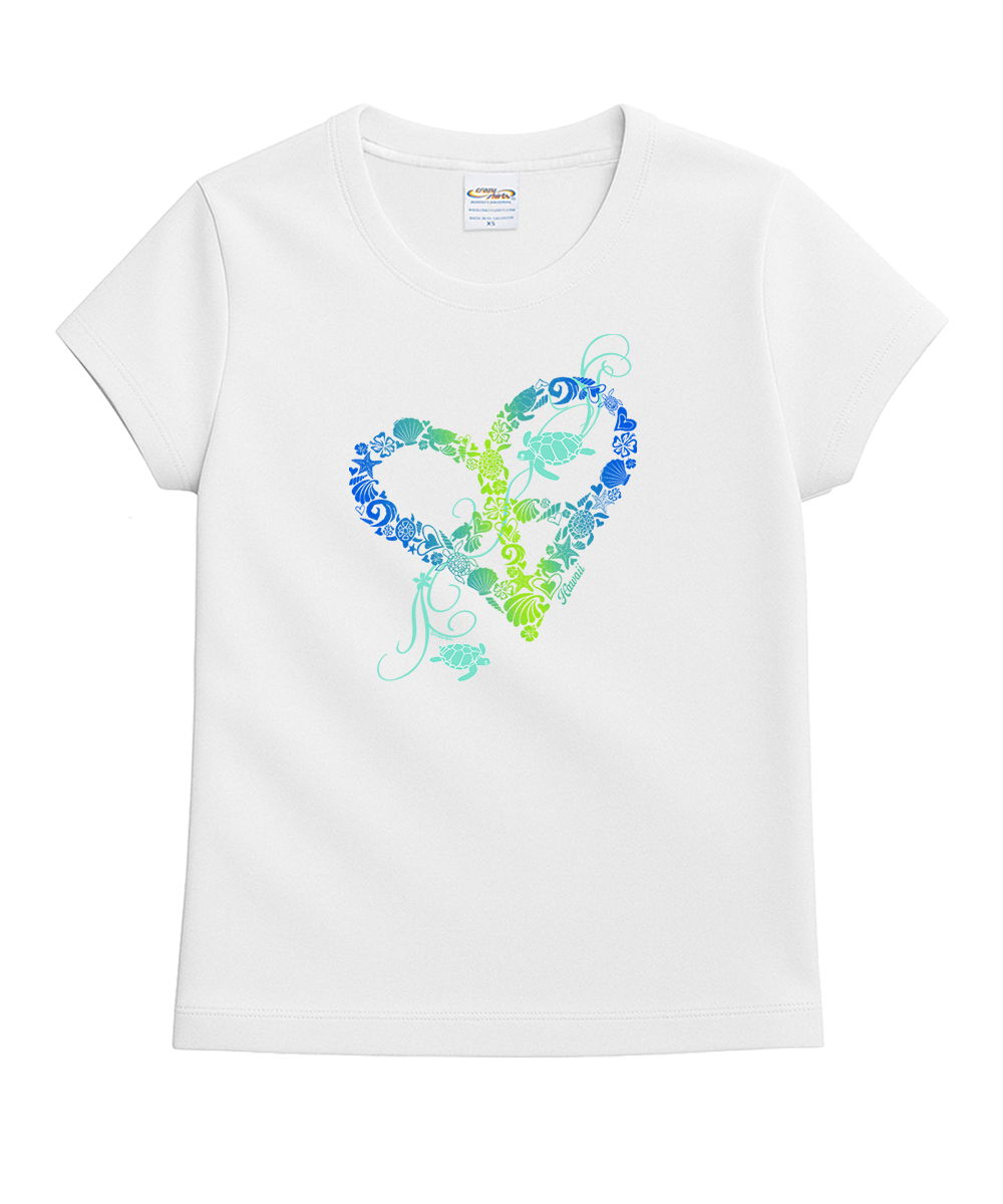 Honu Love T-Shirt | Women's White Short-Sleeve Crewneck