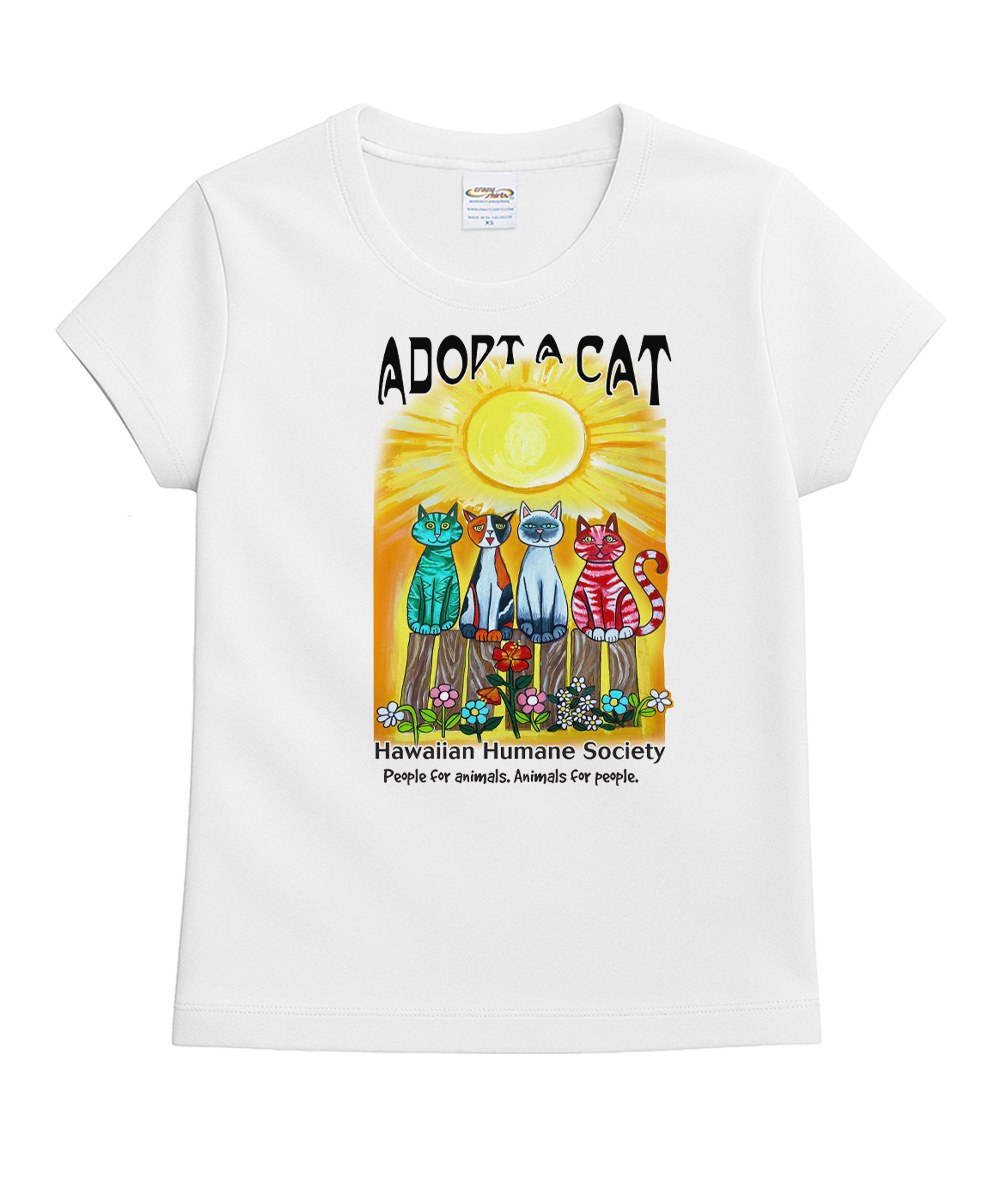 Hawaiian Humane Society Sun And Moon - White Short Sleeve Crewneck T-S