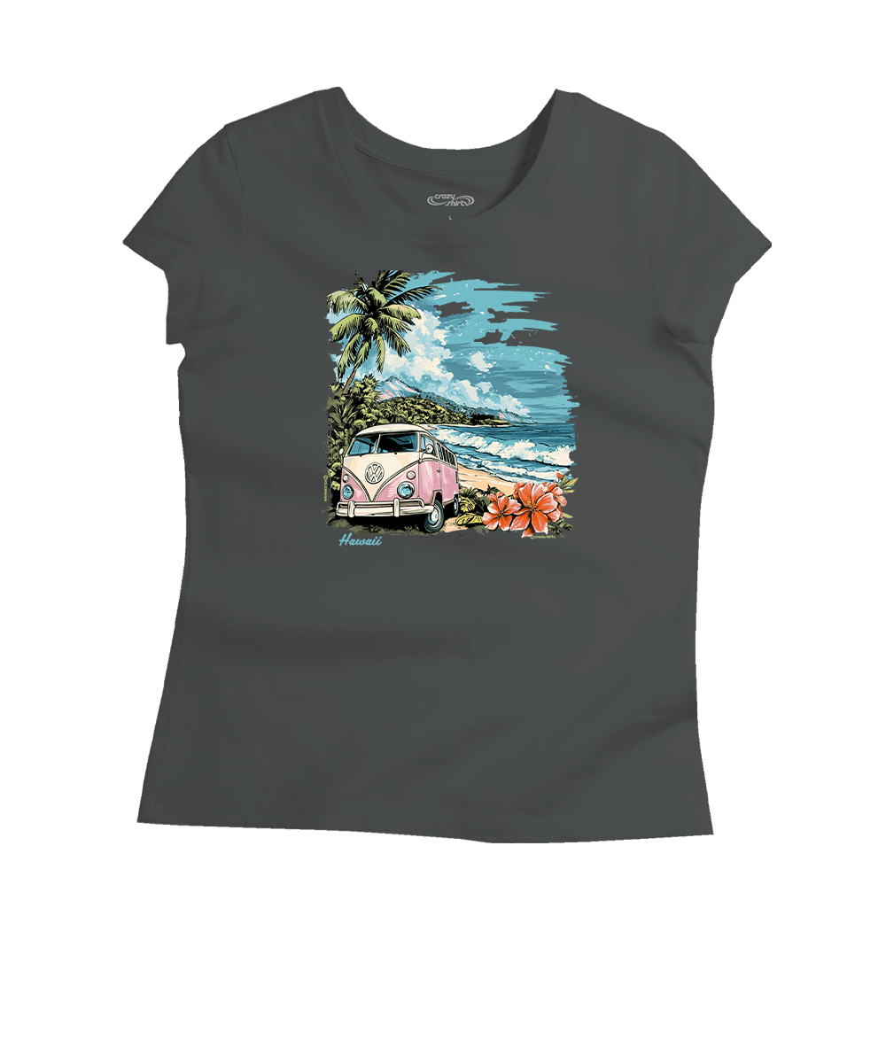 Volkswagen Van Blue Tropics - Graphite Short Sleeve Pima T-Shirt